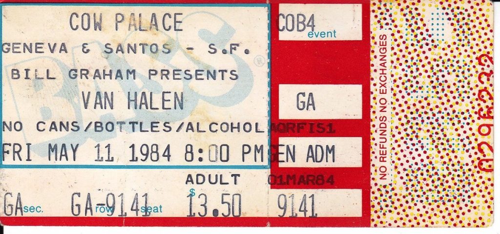 Van Halen 1984 Tour Dates - Van Halen